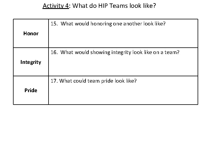 NASA Team Building Student Materials Next Page Team