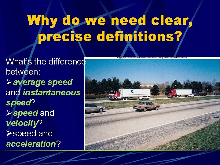 Chapter 2 Describing Motion Lecture Power Point Copyright