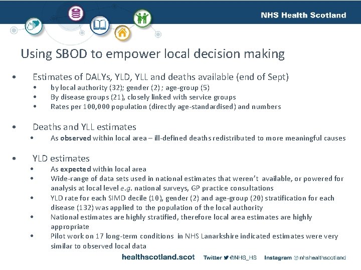 Scottish Burden of Disease study SBOD Managing national