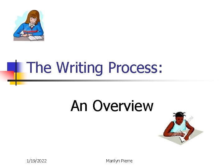 The Writing Process An Overview 1192022 Marilyn Pierre