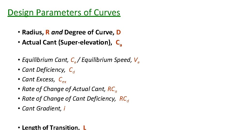 1 2 Basics of Railway Horizontal Curves including