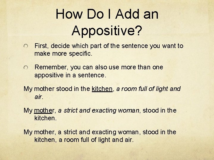 Building Sentences Adding Description and Complexity to Sentences