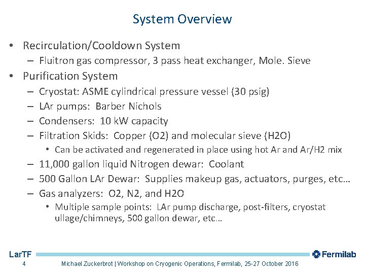 Micro Boo NE Experience Operations of the cryogenic