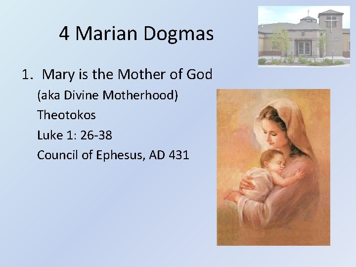 St Peter RCIA Lesson 6 Blessed Virgin Mary