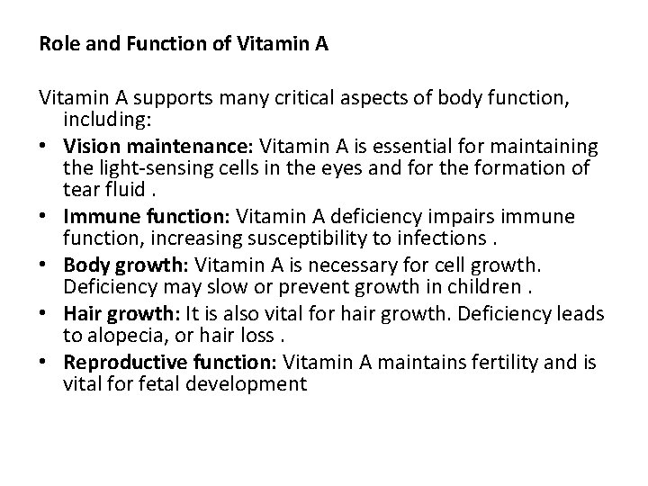 VITAMINS A L Physiology By Dr Mahadevi Dept