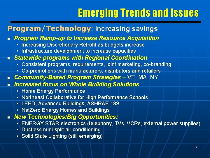 Building Energy Efficiency Program Portfolio Development Presented to