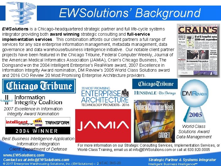 EWSolutions Building a WorldClass Data Management Program By