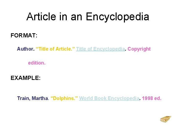 MLA Format A Walk Through Table of Contents