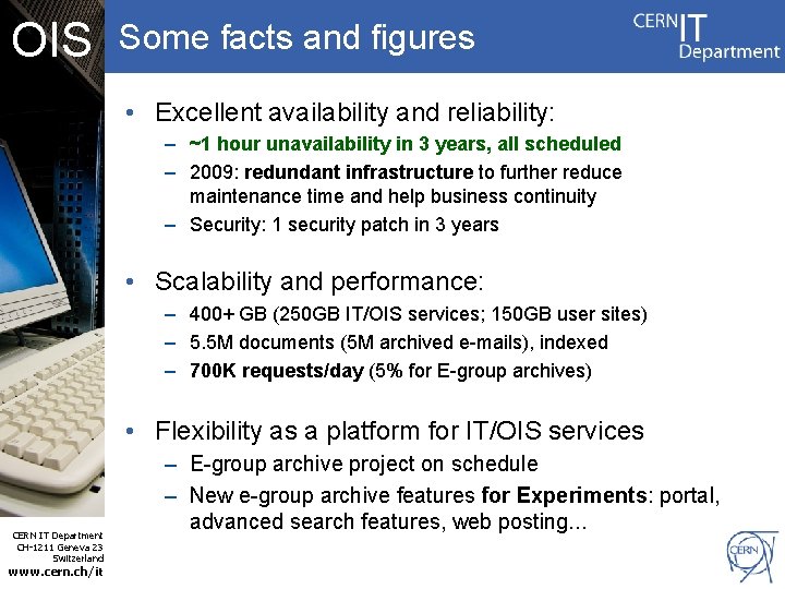 OIS Operating Systems Information Services Web Content Management