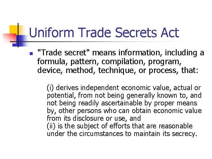 Trade Secret Law Jody Blanke Professor Computer Information