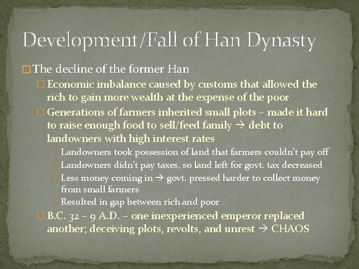 Han China Status of Peasants and Merchants Status