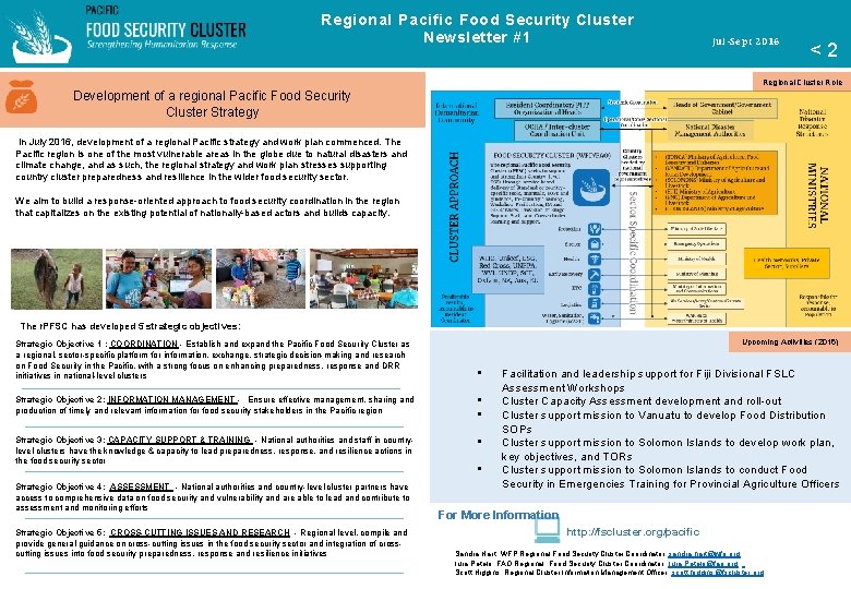 Regional Pacific Food Security Cluster Newsletter 1 JulSept