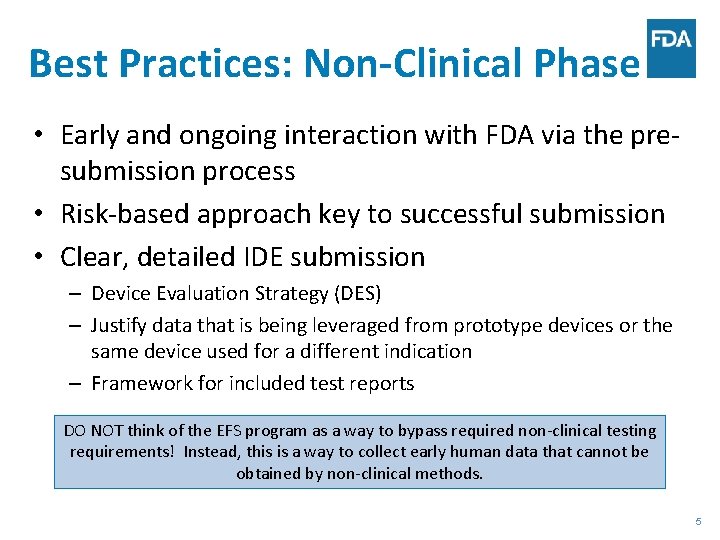 Promoting Public Health FDAs Early Feasibility Study and