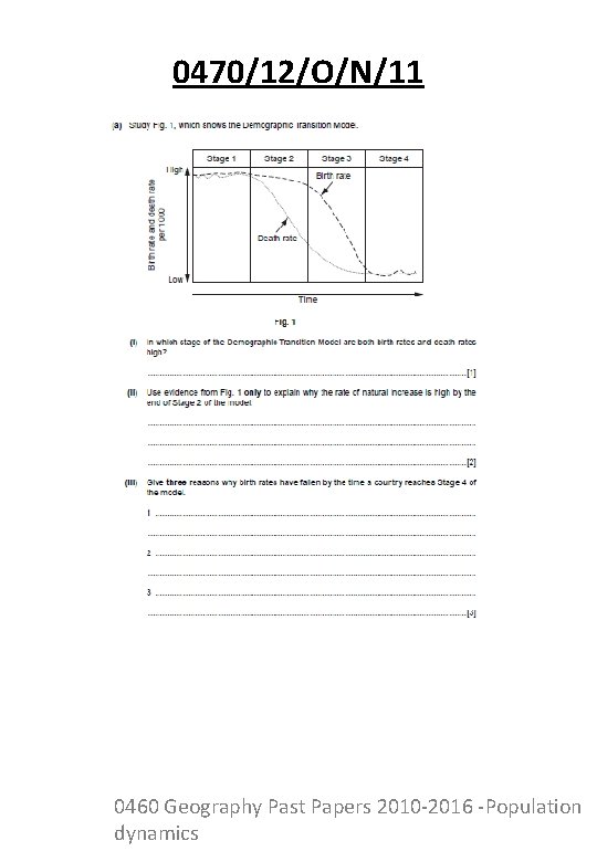 Past Paper Compilation Population dynamics By Muhannad 0460