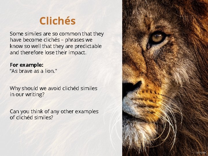 An Introduction to Simile Learning Objective To understand