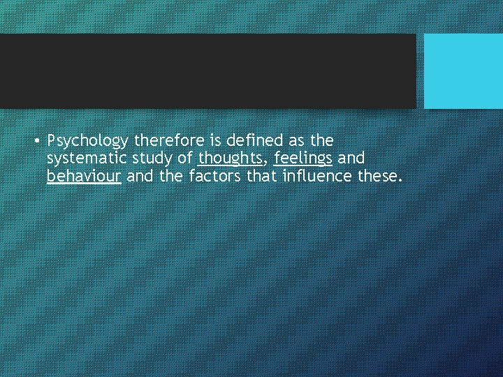 Welcome to SACE Stage 1 Psychology Stage 1