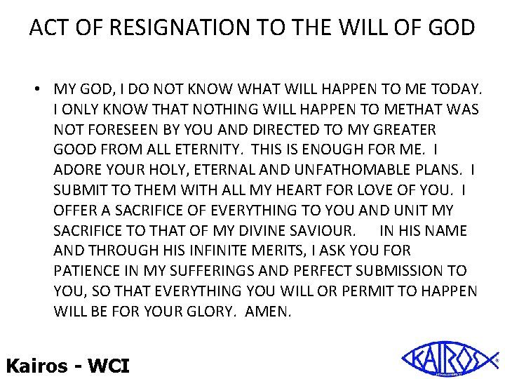 Opening The Door Name Lay Person Kairos WCI