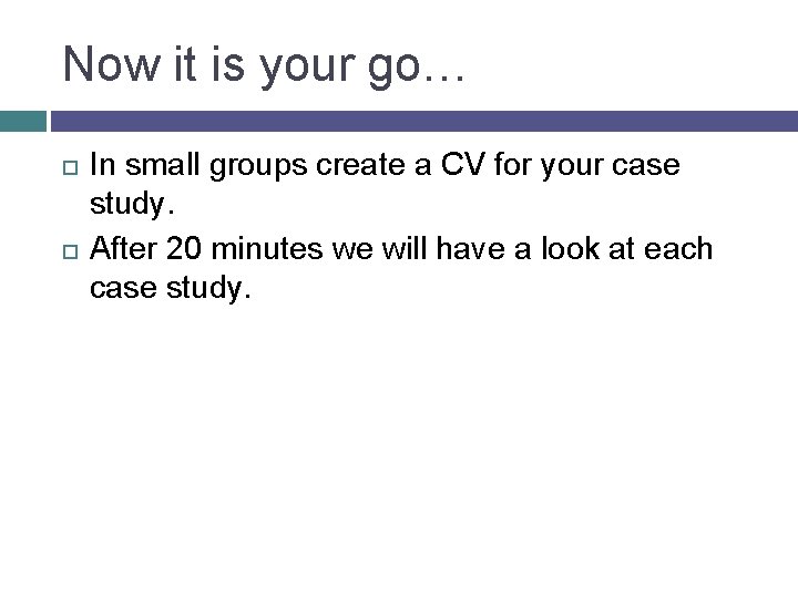 CV WRITING The Student Guide What is a