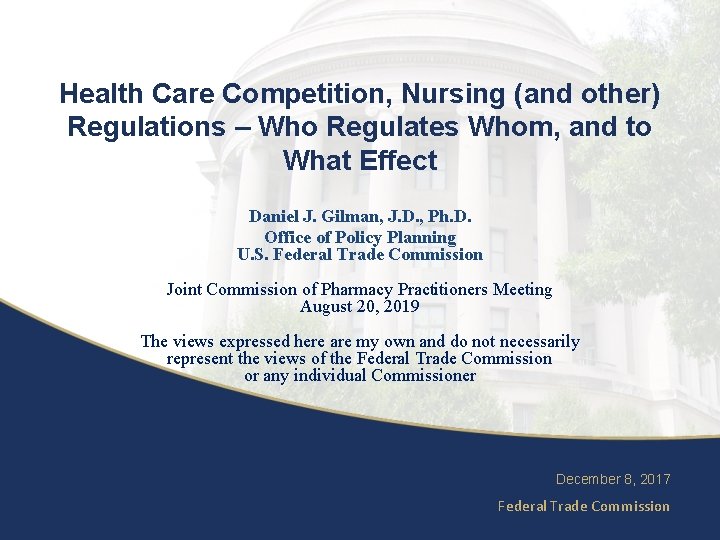 Health Care Competition Nursing and other Regulations Who