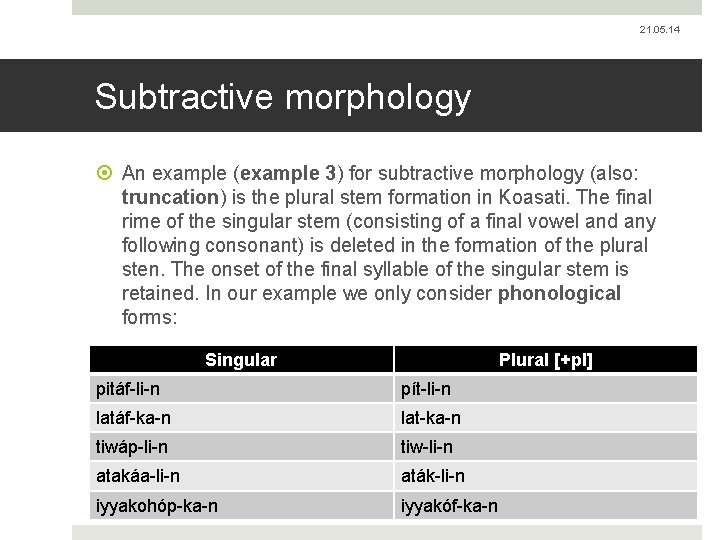 21 05 14 Computational Morphology Morphological Operations II