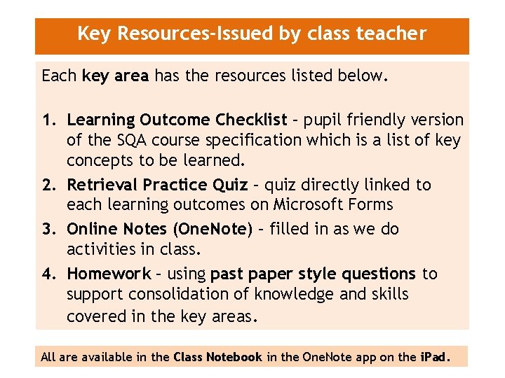 Supporting Pupils Home 2020 2021 Higher Chemistry Course