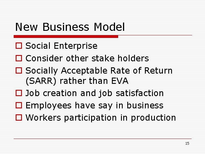 Economic Value Added EVA Business Model Is it