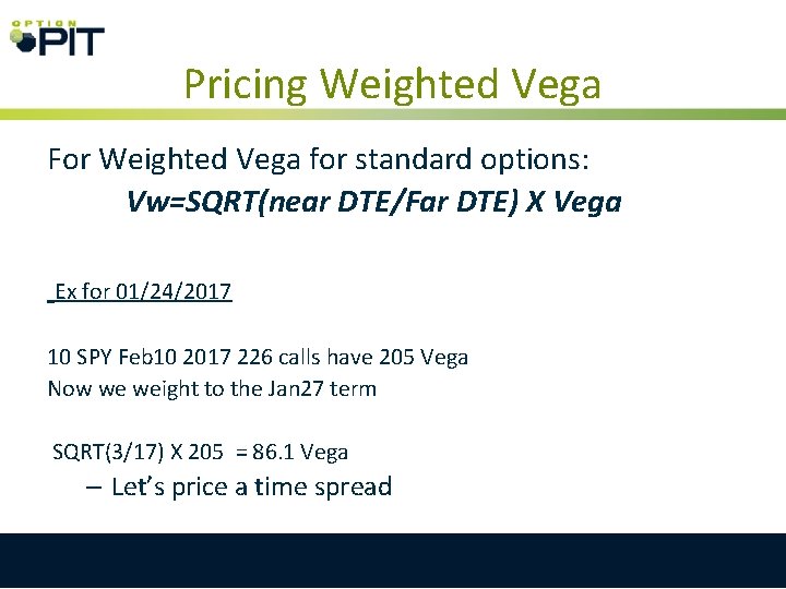 Master Class Term Structure and Weighted Vega Option
