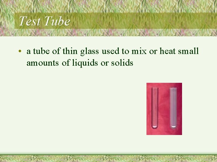 Laboratory Equipment SOL 6 1 The student will