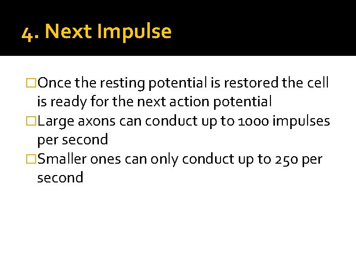The Physiology of a Nerve Impulse Basic Facts