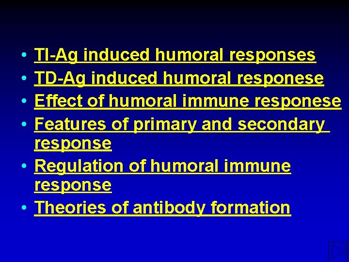Section 17 B cell recognition and response of