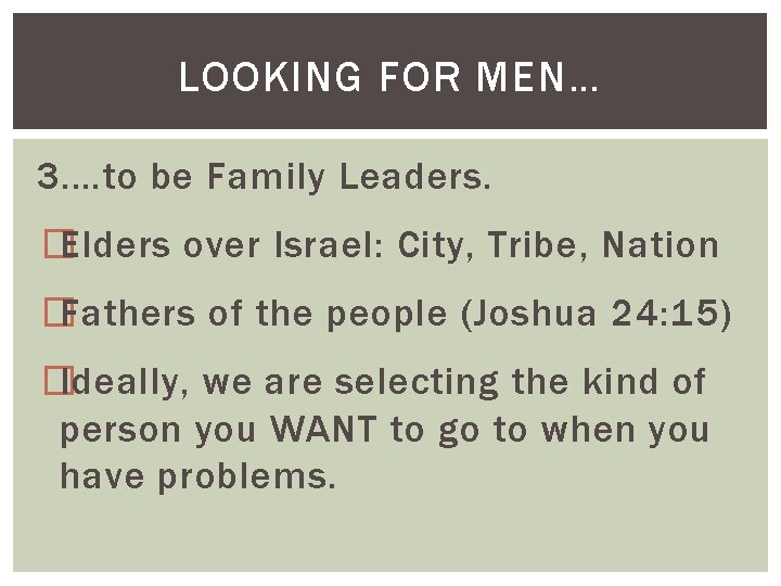 APPOINTING ELDERS Upper West Manhattan Church of Christ