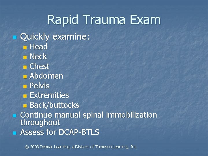 Principles of Patient Assessment in EMS By Bob