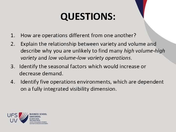 Operations Logistics Management Lesson 4 Different types of