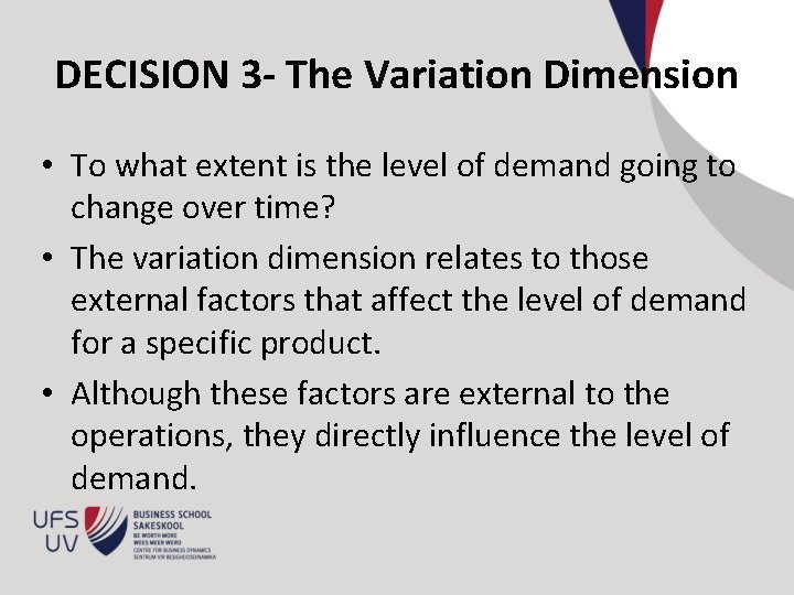 Operations Logistics Management Lesson 4 Different types of
