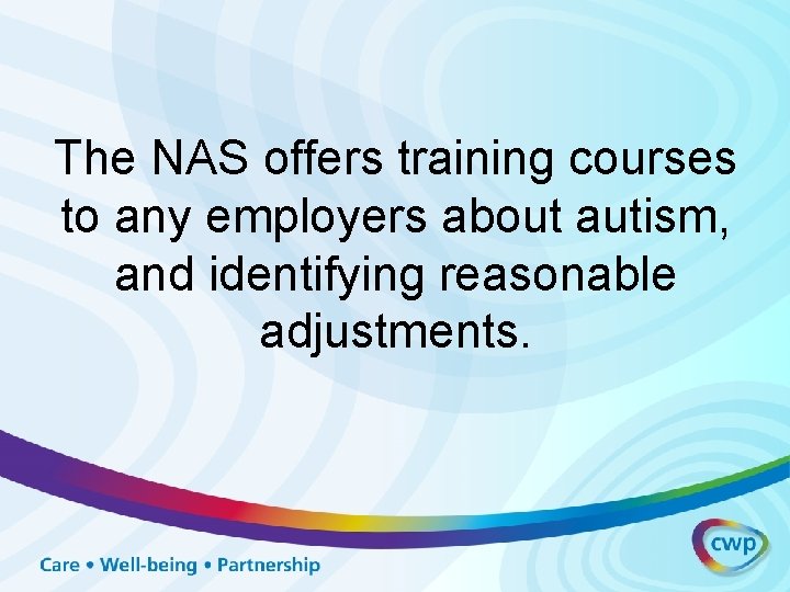 Understanding Autism Session 6 ASD and employment ASD