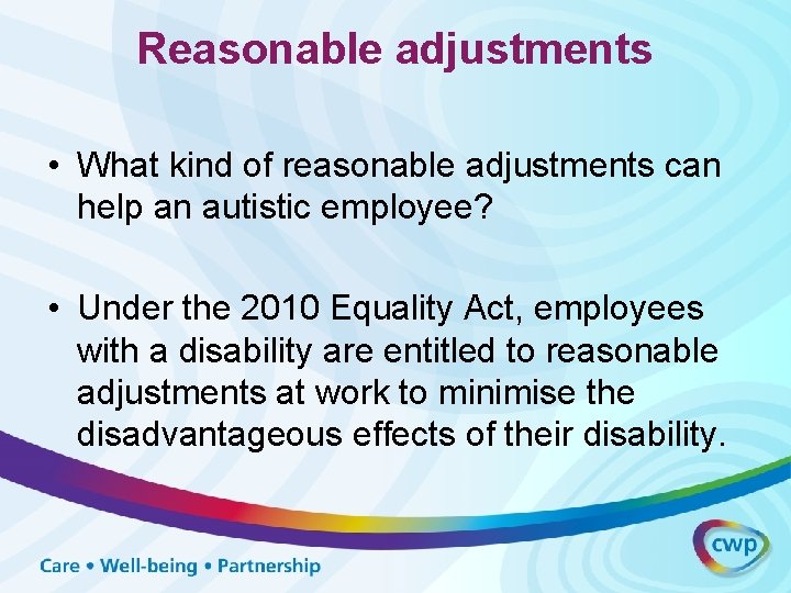 Understanding Autism Session 6 ASD and employment ASD