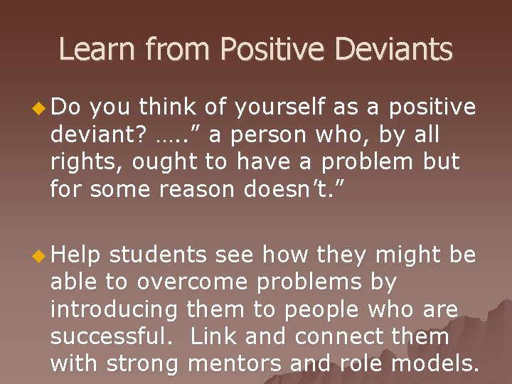 Educators as the Catalyst for Change in Career