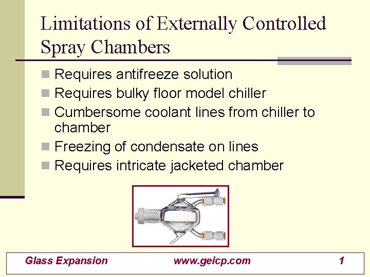 A Modern Approach to Controlling ICP Spray Chamber