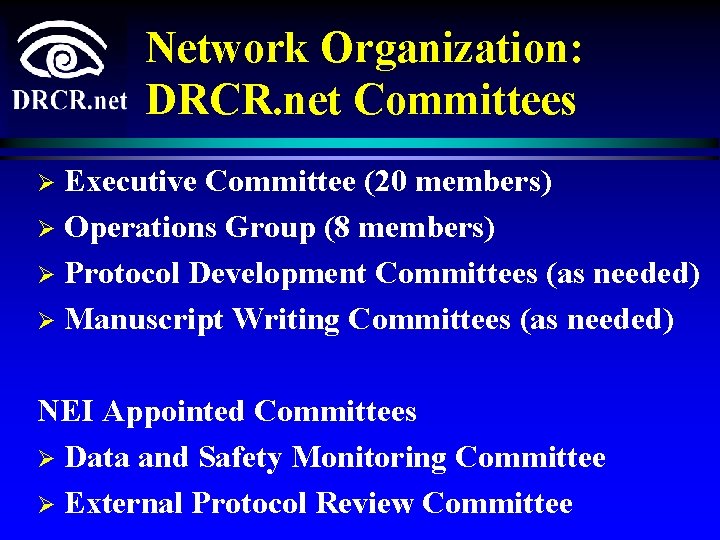 Diabetic Retinopathy Clinical Research Network Dedicated to multicenter