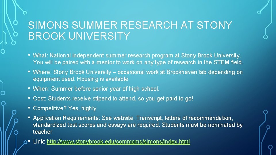 STEM OPPORTUNITIES FOR HIGH SCHOOL STUDENTS WHY STEM