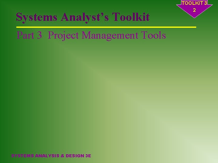 SYSTEMS ANALYSIS DESIGN PART 3 THE SYSTEMS ANALYST