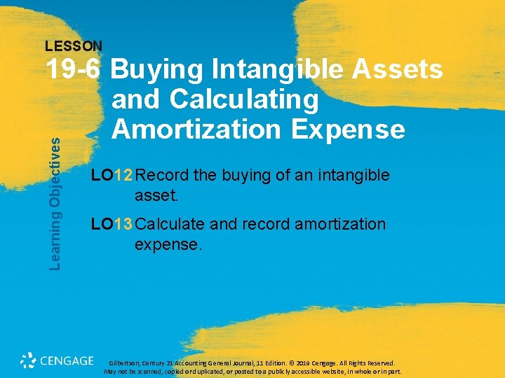 LESSON Learning Objectives 19 6 Buying Intangible Assets