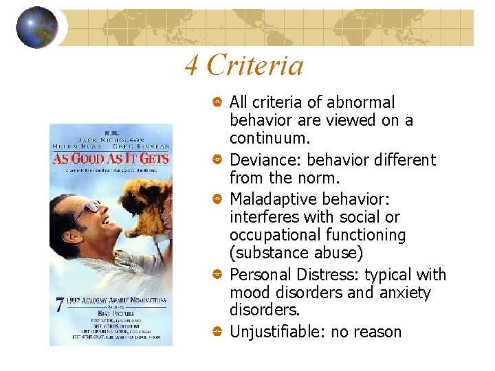 Chapter 14 Psychological Disorders What is Abnormal Behavior