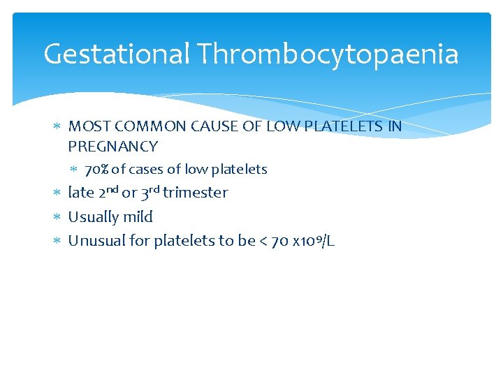 Thrombocytopaenia in Pregnancy Dr Guan Yong Khee Hospital