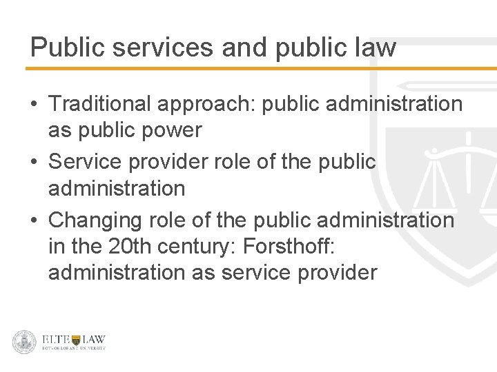 COMPARATIVE ANALYSIS OF MUNICIPAL SERVICES Block seminar Prof