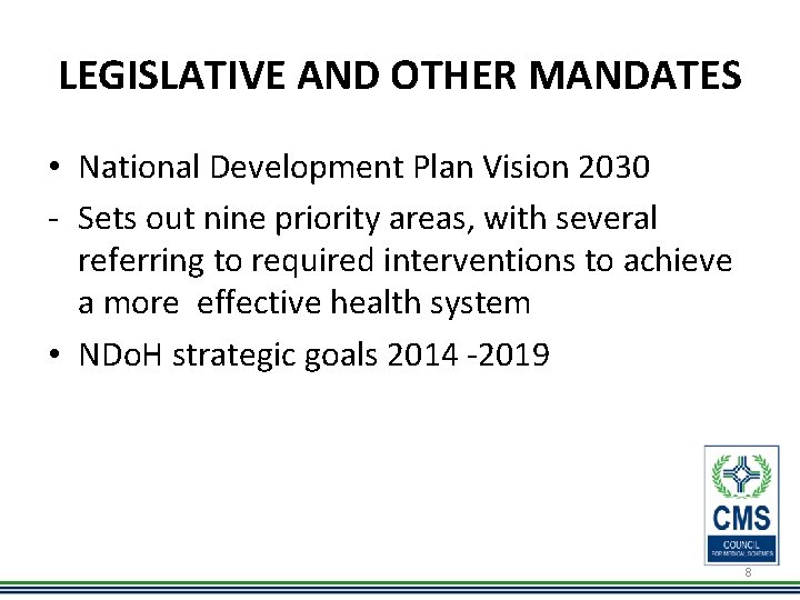 CMS STRATEGIC PLAN ANNUAL PERFORMANCE PLAN AND BUDGET
