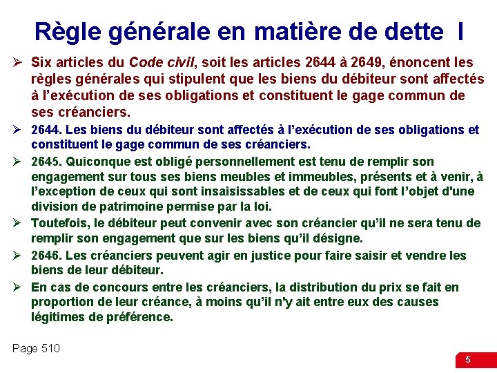 1 Contenu Lobligation avec ou sans garantie Le