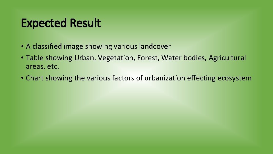 URBAN GROWTH ITS IMPACT ON ECOSYSTEM GROUP MEMBERS
