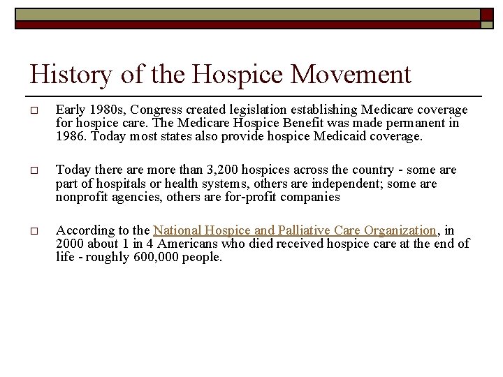 Introduction to Hospice and Palliative Medicine Bansari Patel