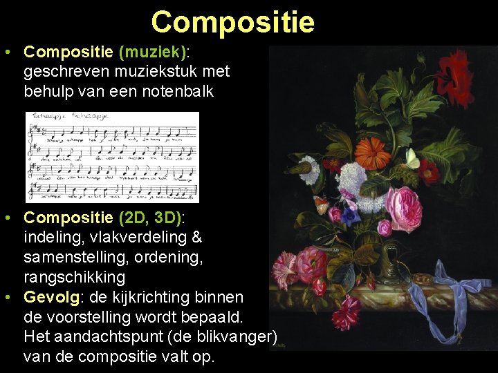Begrippen klas 1 tm 3 Wat is compositie